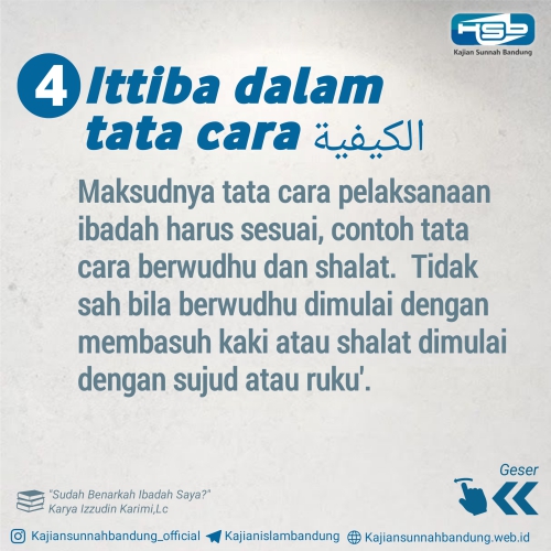 Pertemuan #7 : Enam Kaidah dalam Ittiba' - KAJIAN SUNNAH BANDUNG (KSB)